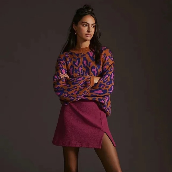 FARM Rio | Sweaters | Anthropologie Farm Rio Leopard Pop Sweater | Poshmark